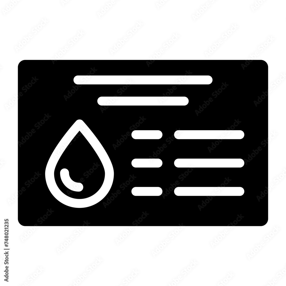 Blood donation id card icon. Stock Vector | Adobe Stock