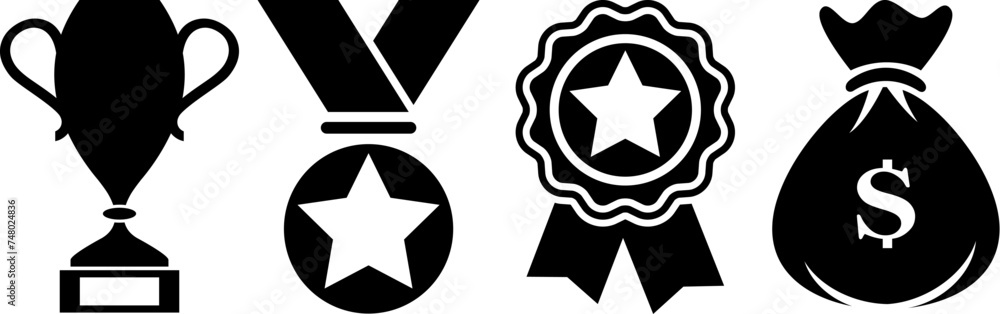 Poster Award vector icon, honour and reward symbols – Wall Art | UkPosters