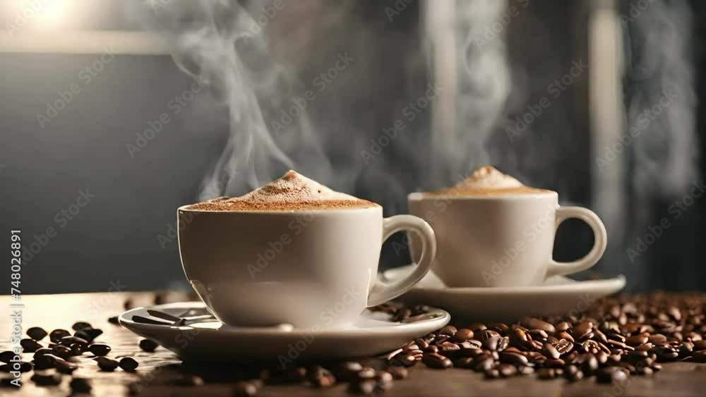 glass of coffee. espresso machine pouring coffee, soft focus, seamless ...