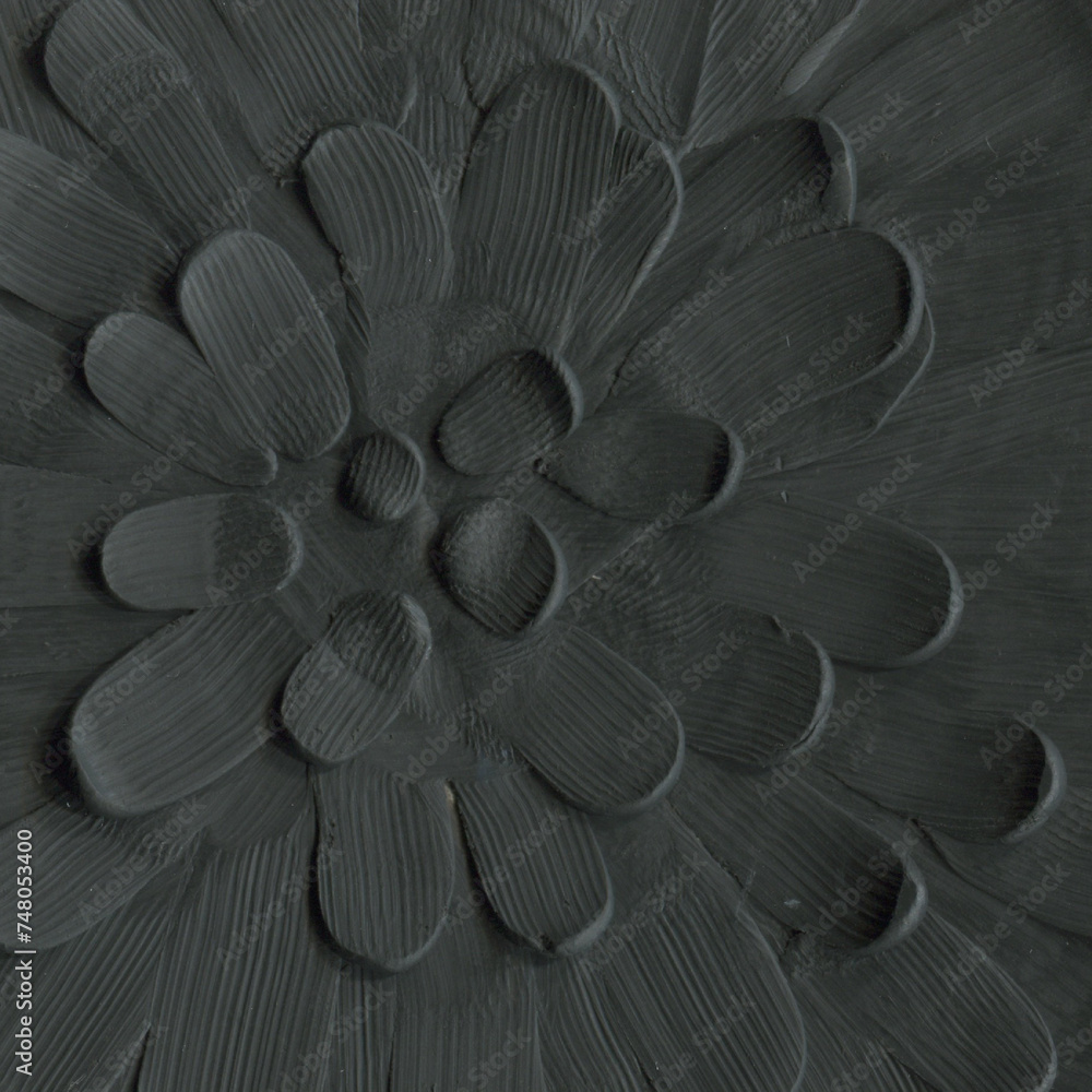 Black raw plasticine texture. Grayscale rough playdough textured ...
