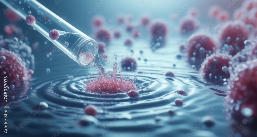 Splashing Science - A Visual Explosion of Microscopic Discovery Stock ...
