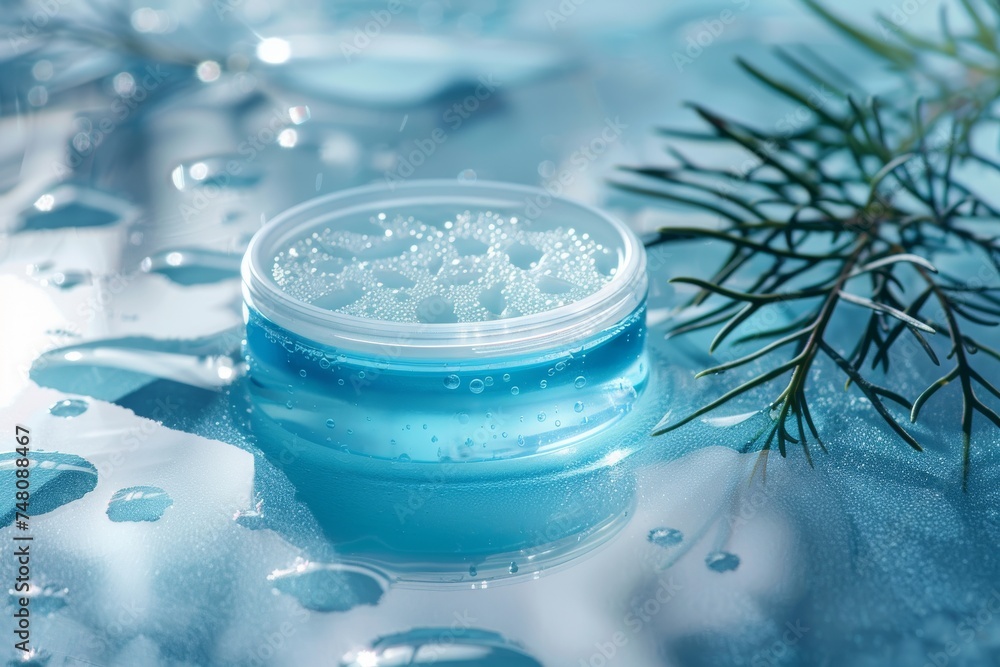 Facial rose oil skin care cream. Skincare treatment products: nighttime ...