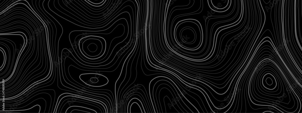 Wave topographic contour map, topographic wavy map line background ...