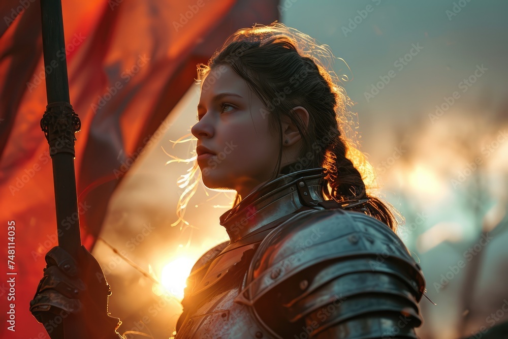 Determined and Fearless: Joan of Arc, the Heroic Leader Clad in Armor ...