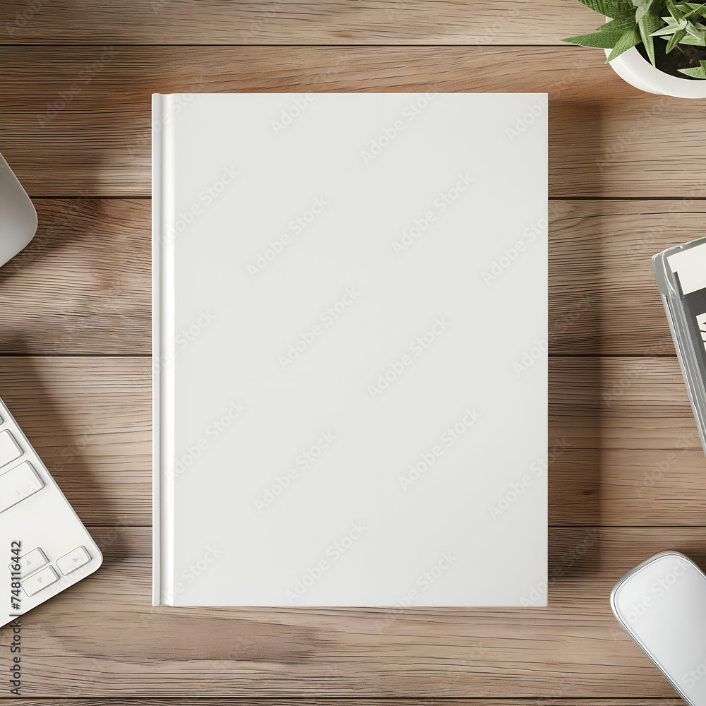 Blank white book cover mockup template for your book cover design ...
