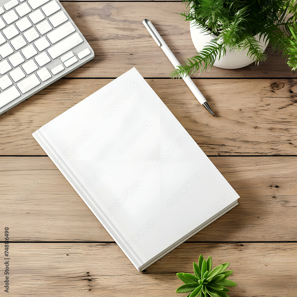 Blank white book cover mockup template for your book cover design ...