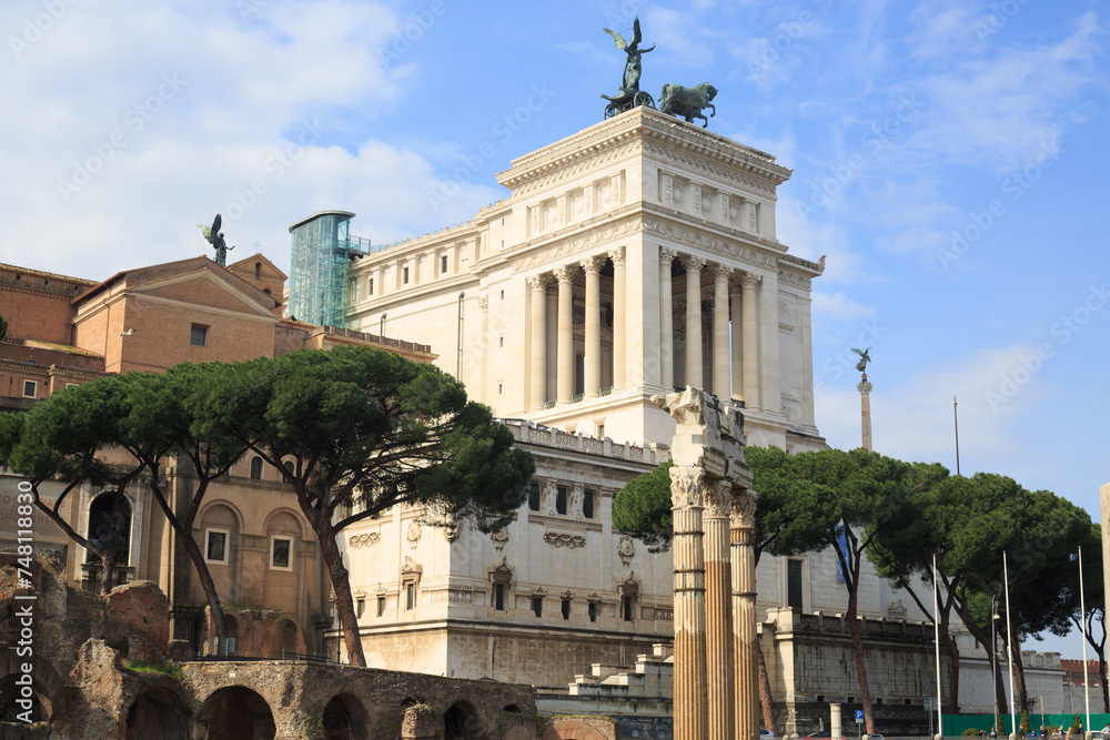 National Monument of Victor Emmanuel II, Rome, 23-02-24. Designed by ...