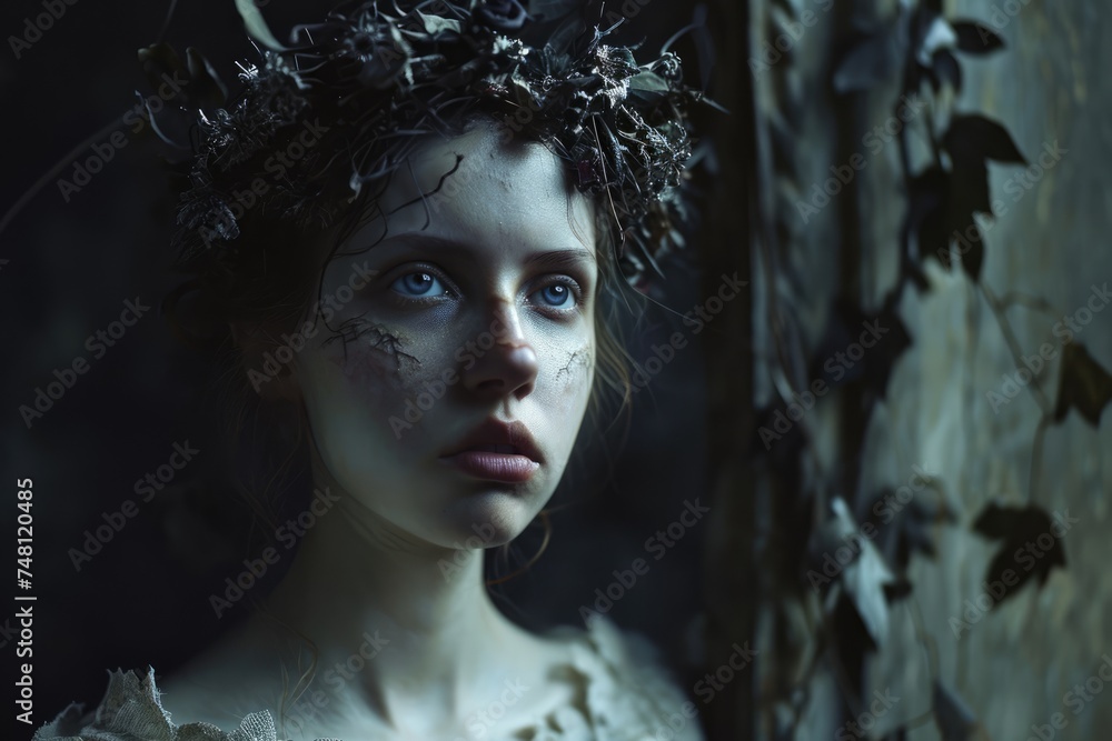 Persephone's Enigmatic Gaze: A Dramatic Portrait of the Greek Goddess ...