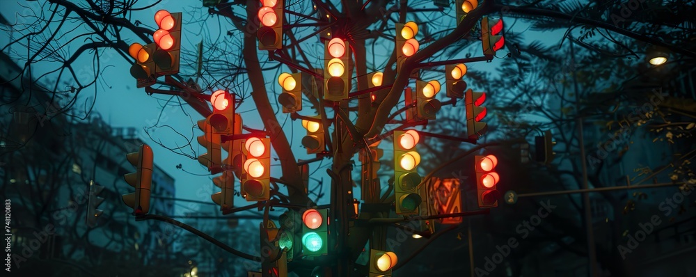 The Traffic Light Tree a forest of signals in the urban jungle a ...