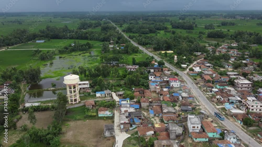 Vidéo Stock A Local Village In Mahottari District Nepal. Beautiful ...