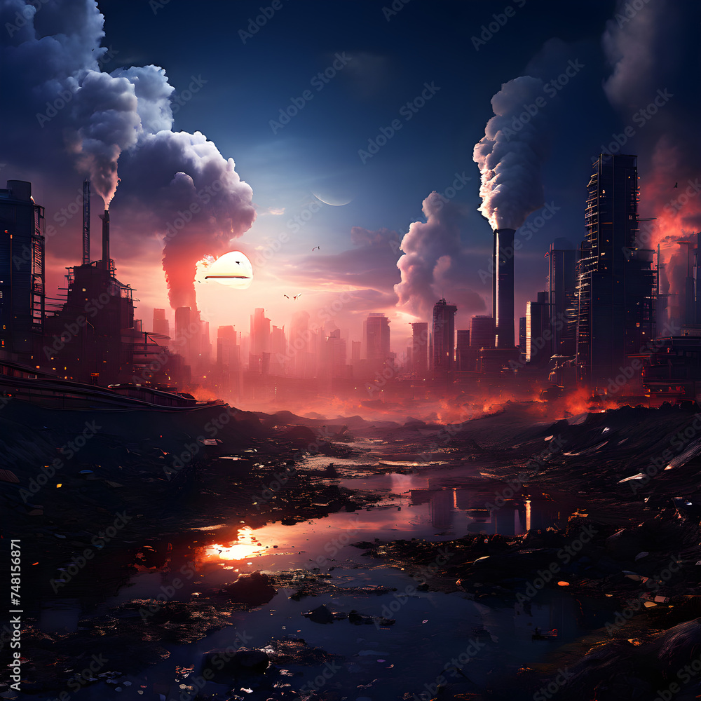 This compelling photograph unveils the stark reality of environmental ...