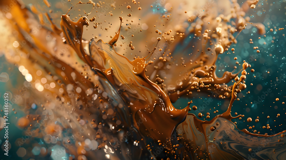 bronze paint explosion, abstract background, vibrant paint explosion ...