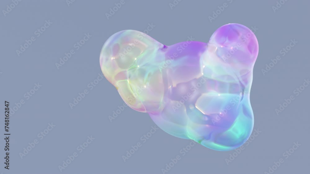 Transforming liquid blobs in a metaball animation. 3D Abstract Colorful Metaballs in the ...