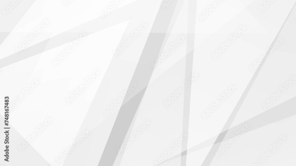 Movements of triangles, geometric shapes on a silver background. Modern ...