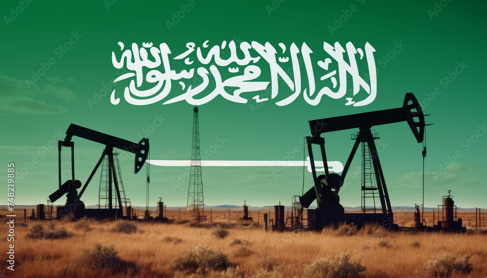 Saudi Arabia oil industry .Crude oil and petroleum concept. Saudi ...