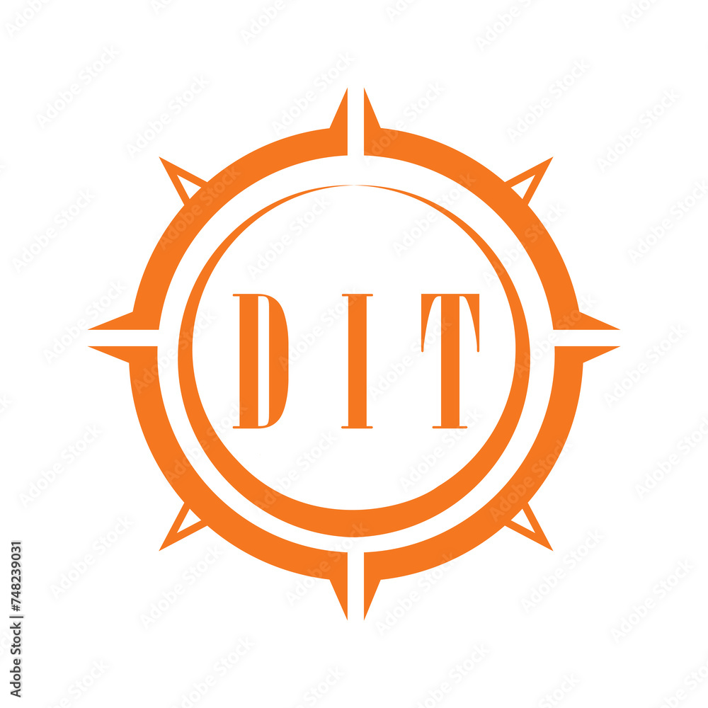 Vecteur Stock DIT letter design. DIT letter technology logo design on ...