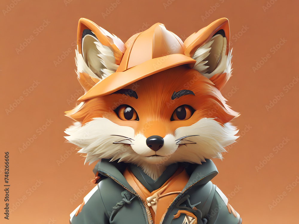 "Whimsical Fox: AI-Inspired Cute Character" "Adorable Fox Mascot: AI ...