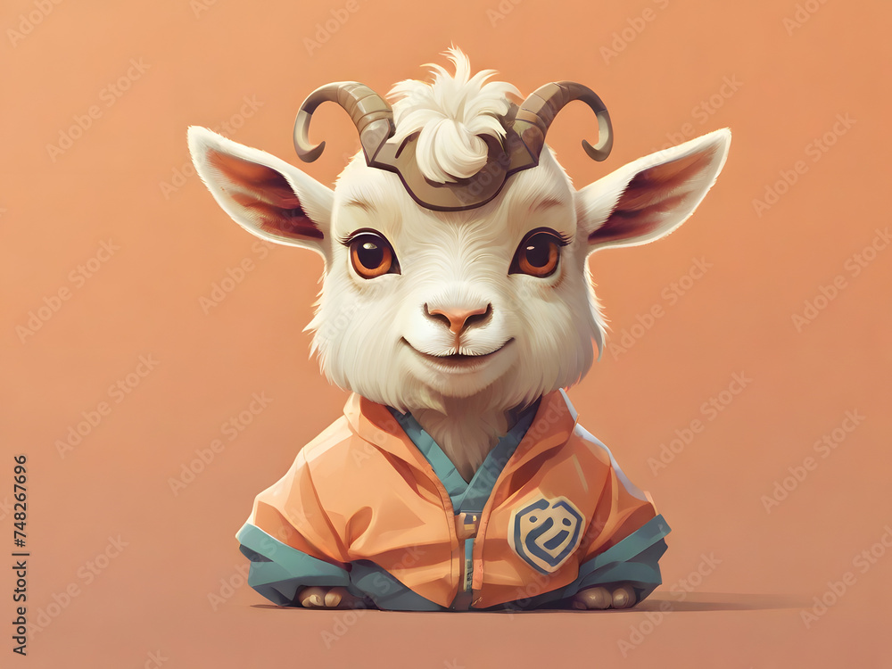 Foto de "Whimsical AI Goat: A Playful Twist on Cartoon Icons" "Cute ...