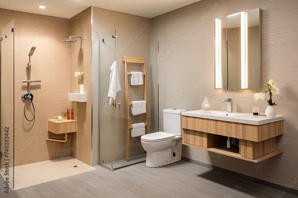 Bathroom Adapted for People with Disabilities, Safety Toilet for ...