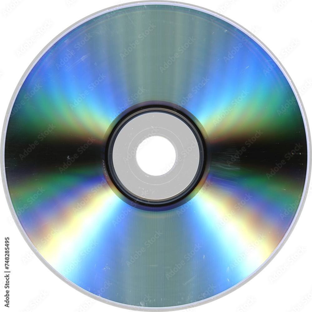 Isolated png CD disk with transparent plastic details, retro vintage ...