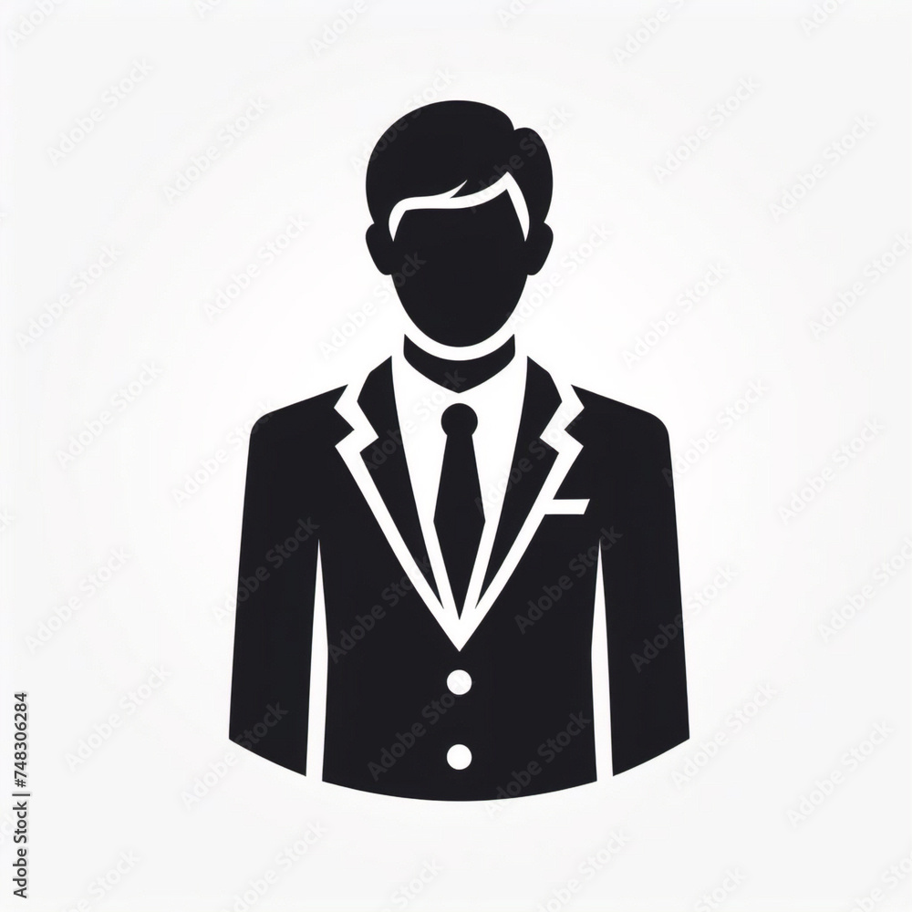 Geschäftsmann-Symbol – kann als Avatar oder Profilbild verwendet werden ...