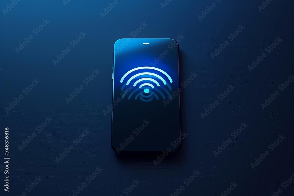 Minimalist design of a ringing phone icon Symbolizing communication ...