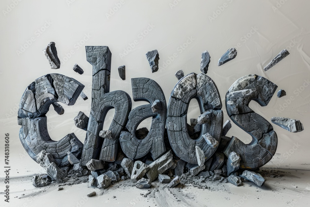 Chaos in Solid Cast Phenolic Resin Slab Serif Font Design Generative AI ...