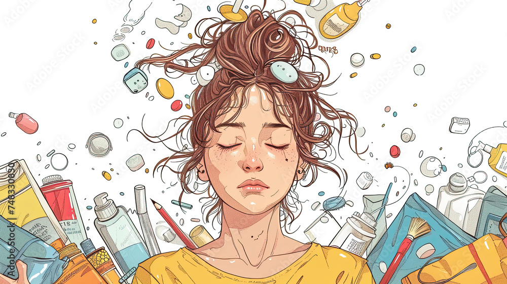 messed up mother brain, a depressed stressed mother with Multitasking ...