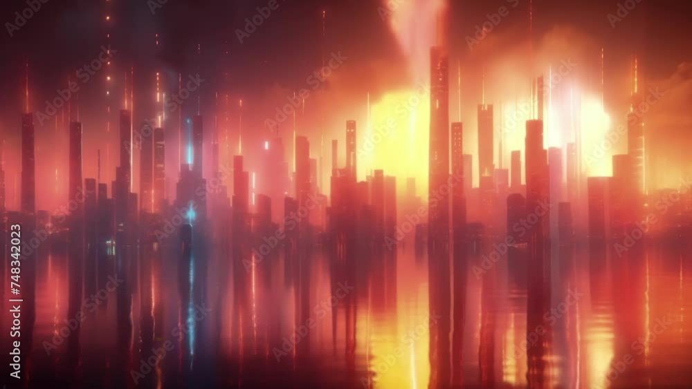 Graphical Representation of Market Trends A futuristic bar graph with ...