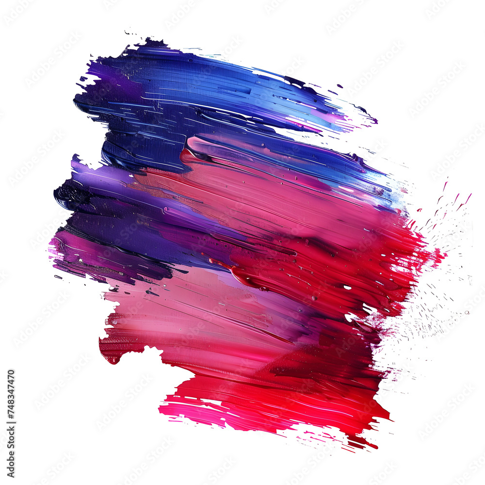 illustration of careless strokes of cosmetics of various colors on a ...