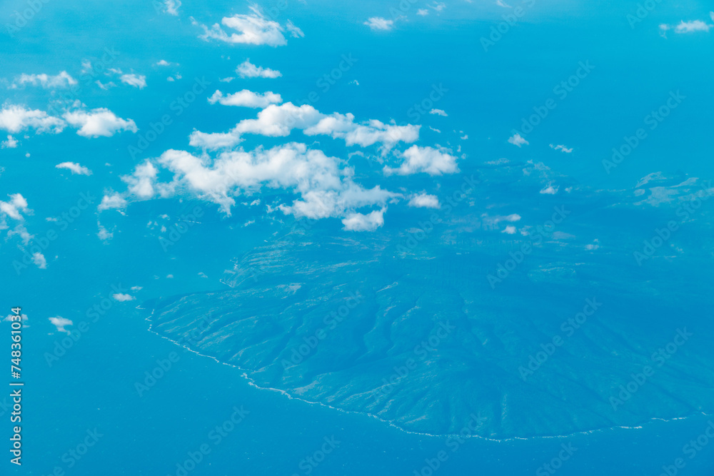 Foto de Aerial photography of Honolulu to Hilo from the plane ...