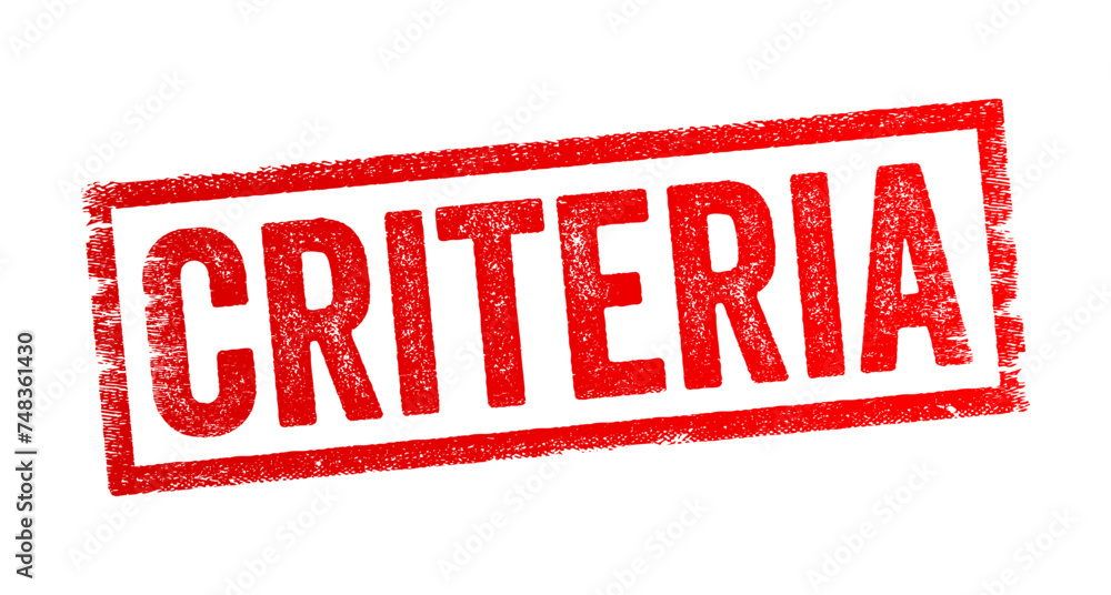 Criteria - a principle or standard by which something may be judged or ...
