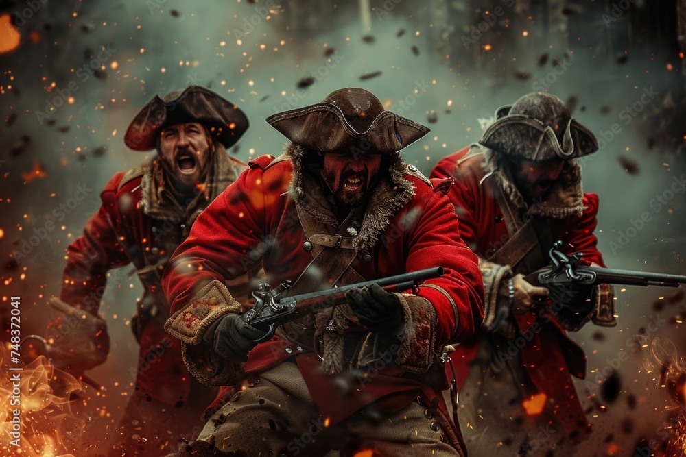 Elegant musketeer in historical attire, portraying bravery and chivalry ...