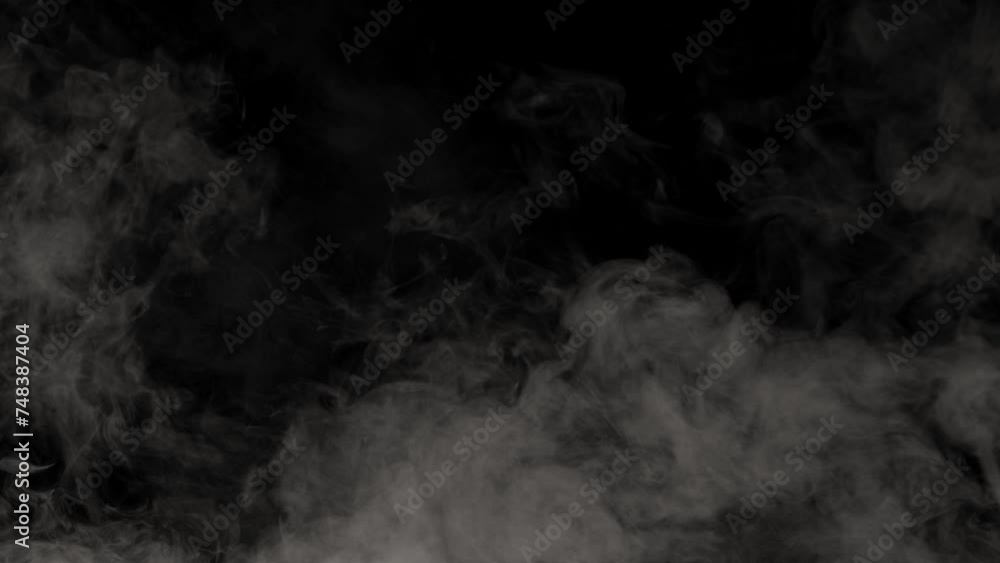 Abstract white smoke in slow motion. Smoke, Cloud of cold fog in light ...