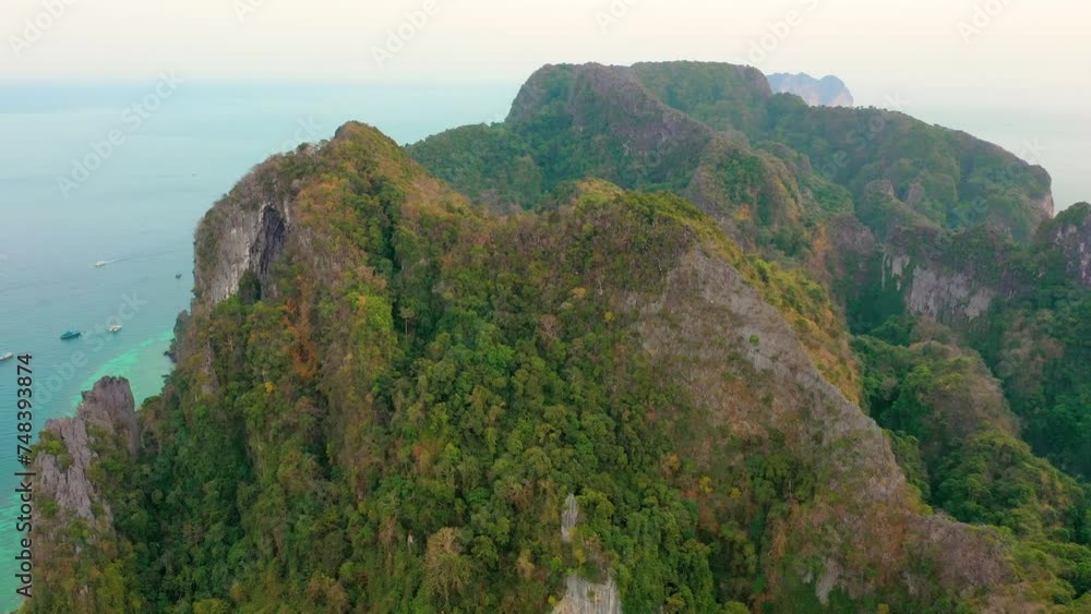 Tropical group of islands rocks dense jungle wild animals untouched ...