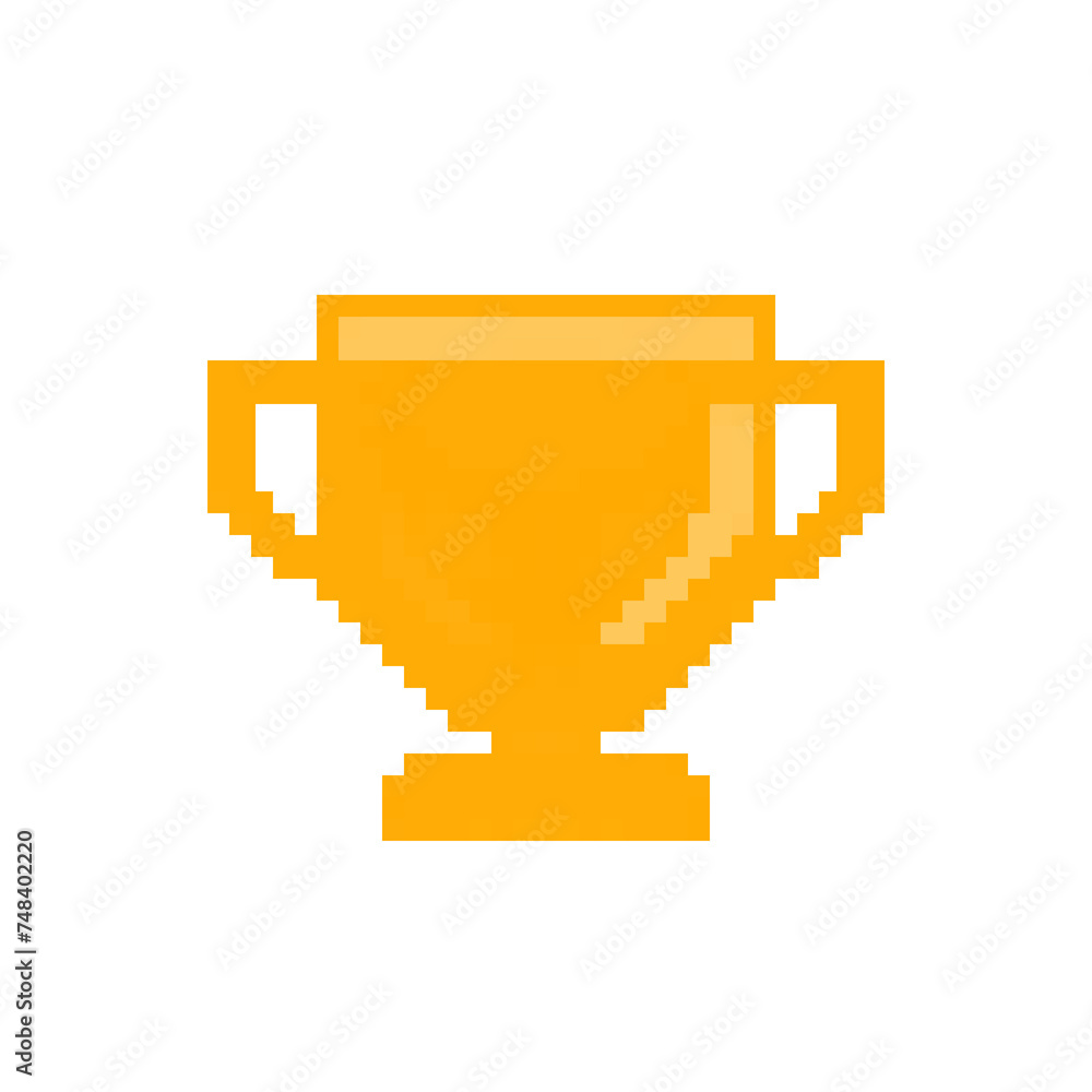Trophy Pixel Art Style Stock Illustration | Adobe Stock