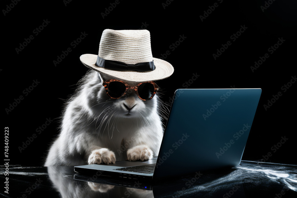 the Concept of a programmer as it tech rabbit personality lights up the ...