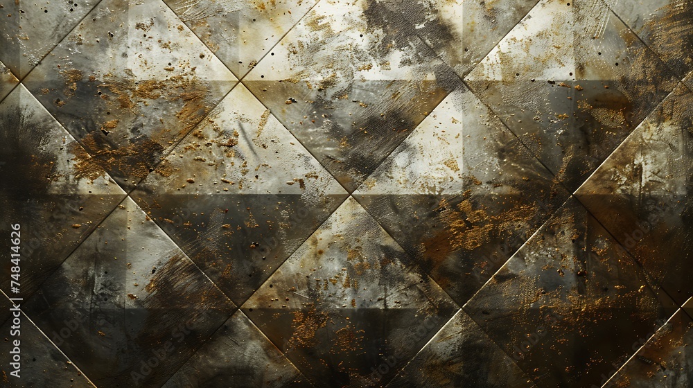 Background metal texture with diamonds silver brown and gold color ...
