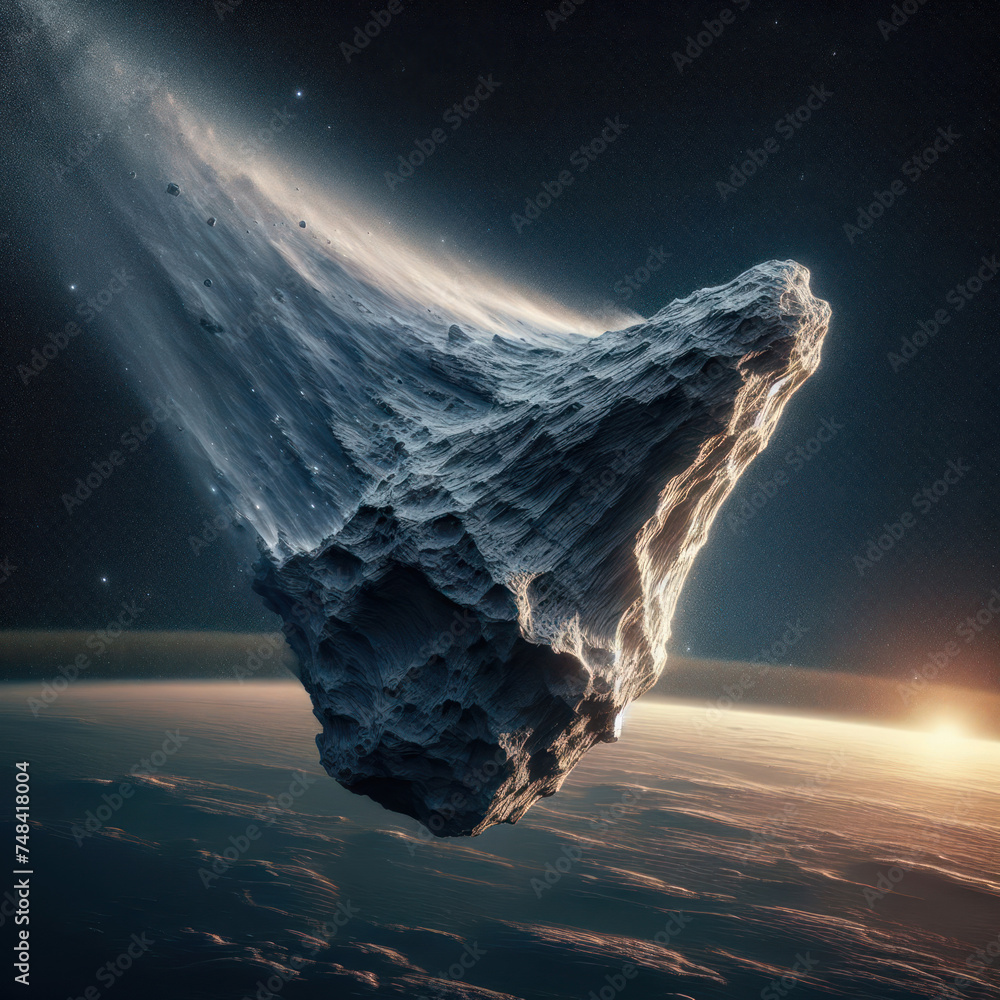 Halley comet, asteroid, Comet on the space, Halley's Comet, Stardust in ...