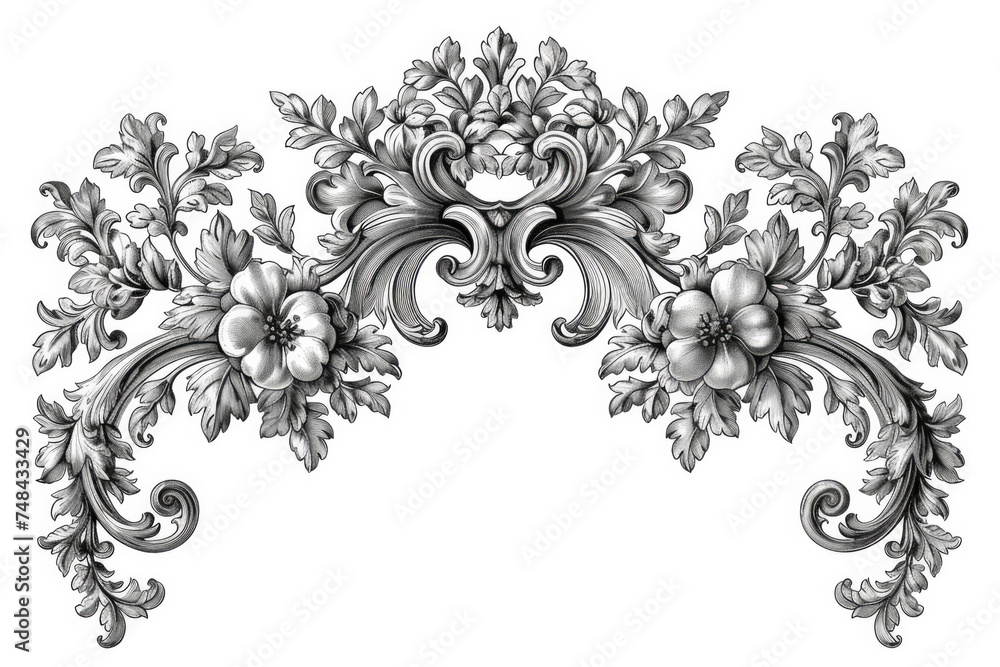 Rococo Italian pattern frame border, vintage modern borders, border ...