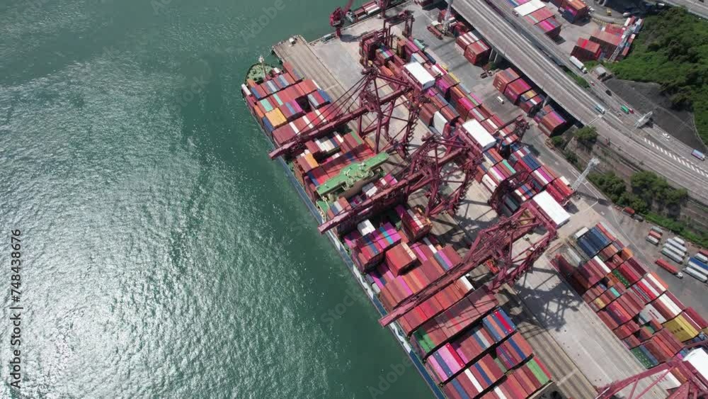 Kwai Tsing Container Terminals near Stonecutters Bridge, the main Far ...