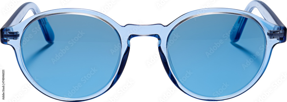 blue glasses isolated on white or transparent background,transparency ...