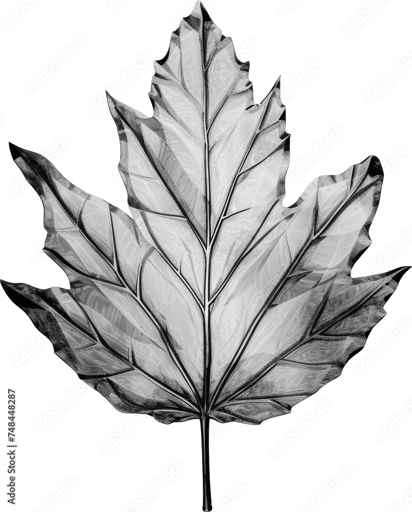 grey leaf,grey crytal shape of leaf isolated on white or transparent ...