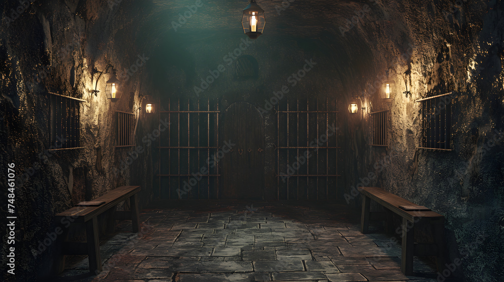 Underground dungeon, fantasy adventure tabletop role play game setting ...