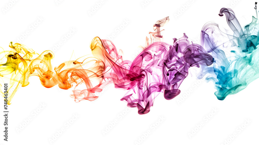 Vibrant 3d Smoke Frame Illustration In A Spectrum Of Colors Background ...