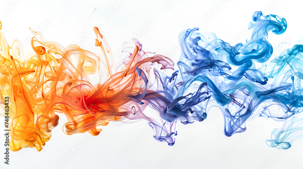Vibrant 3d Smoke Frame Illustration In A Spectrum Of Colors Background ...