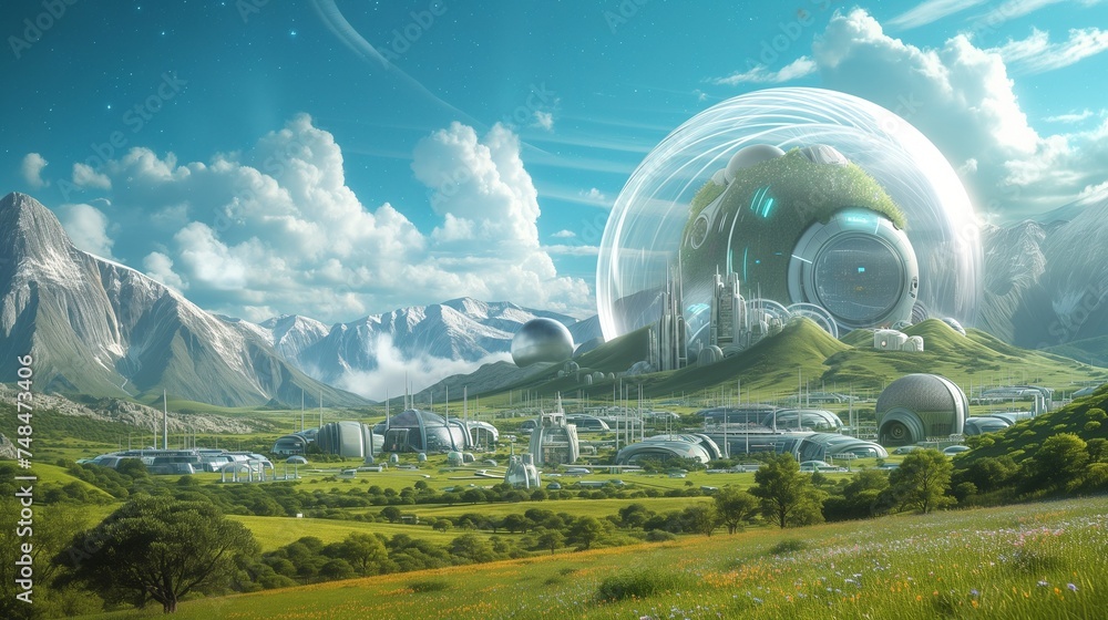An imaginative depiction of a safe and healthy world for future ...