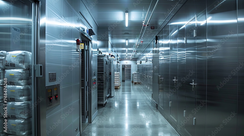 A clinical storage room filled with neatly organized medical supplies ...