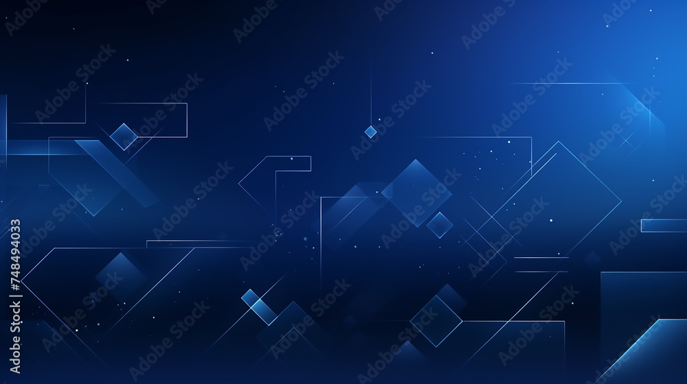 Blue and grey glossy squares abstract tech banner design. Modern ...