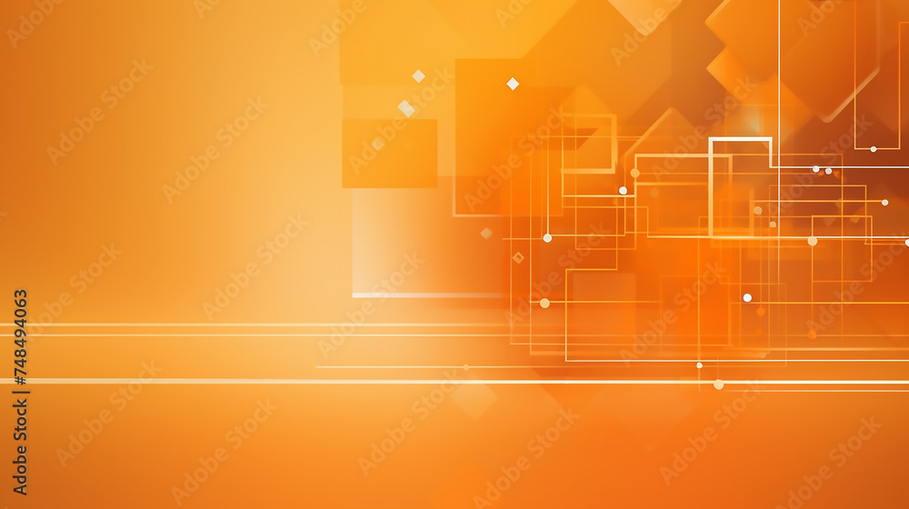 Modern abstract orange background design with layers of material in ...